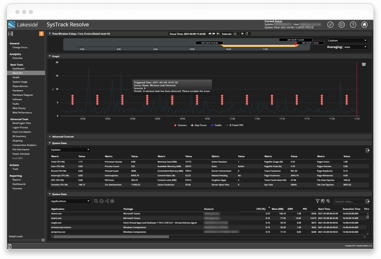 SysTrack Workspace Analytics for Service Now（英語） | Lakeside Software